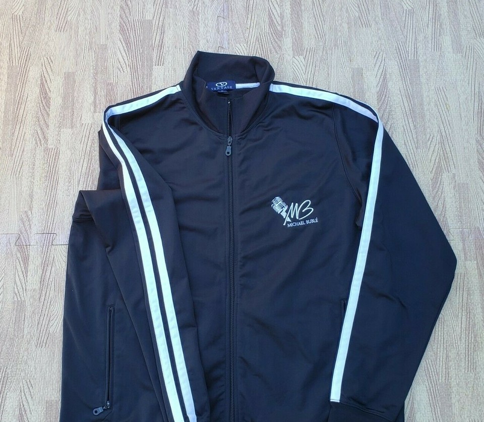Michael Bublé Full Zip Black Crew Jacket Men's XL Buble Music Tour | eBay