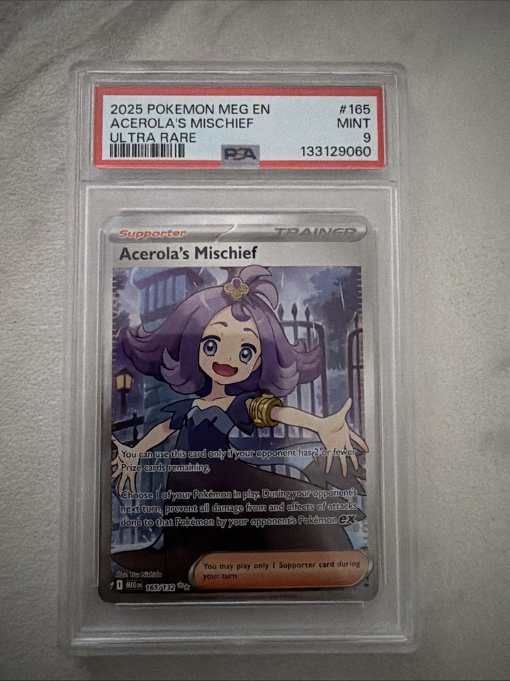 Pokemon Mega Evolution EN #165 Acerola’s Mischief Ultra Rare Full Art ...