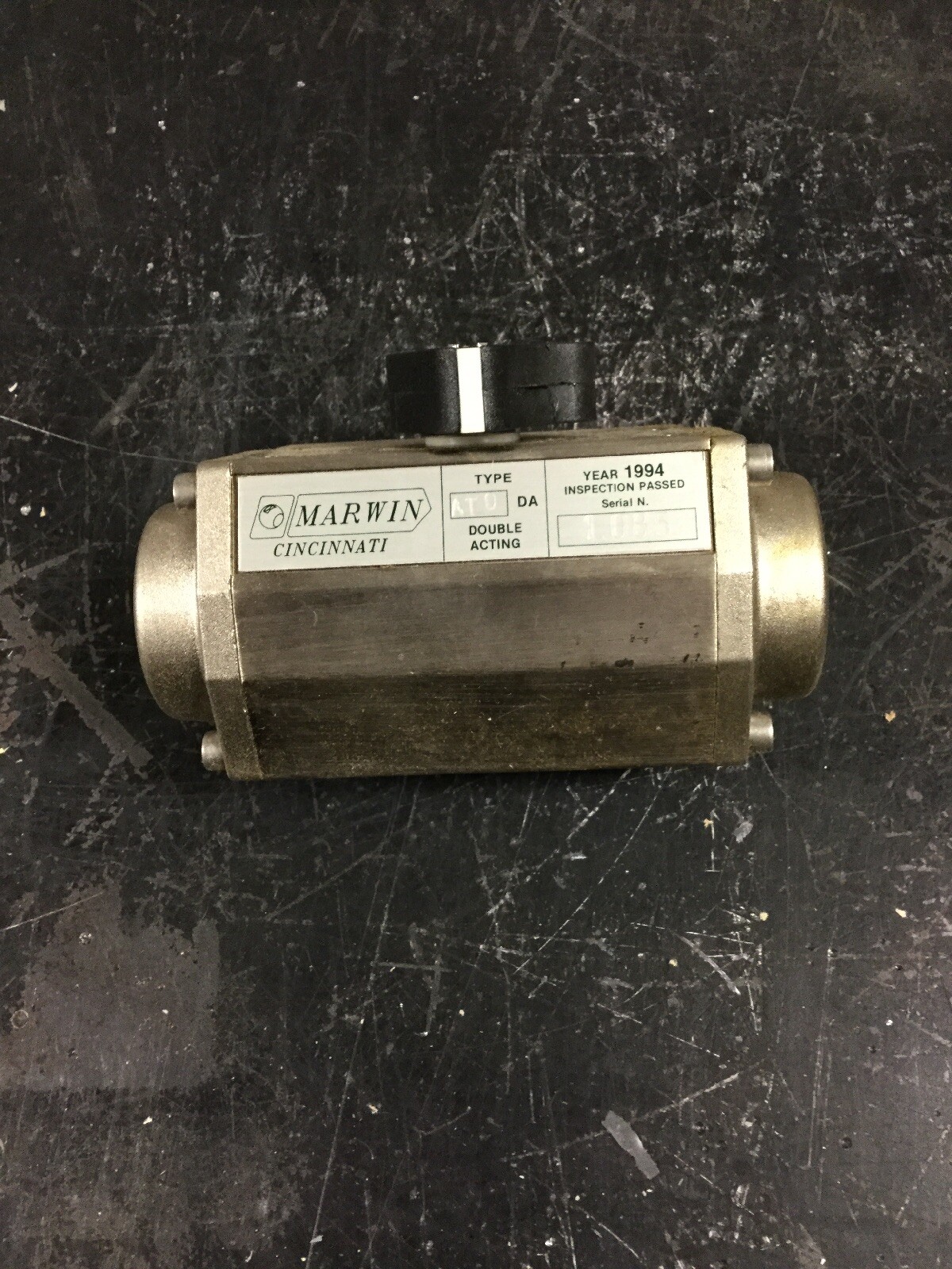 NEW, MARWIN, 1. 085, PNEUMATIC ACTUATOR, TYPE AT0, DOUBLE ACTING. (13D ...