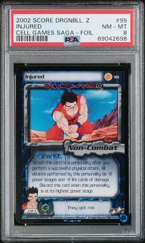PSA 8 Limited Foil Injured 2002 Cell Games Saga DBZ #95 Dragon Ball Z ...