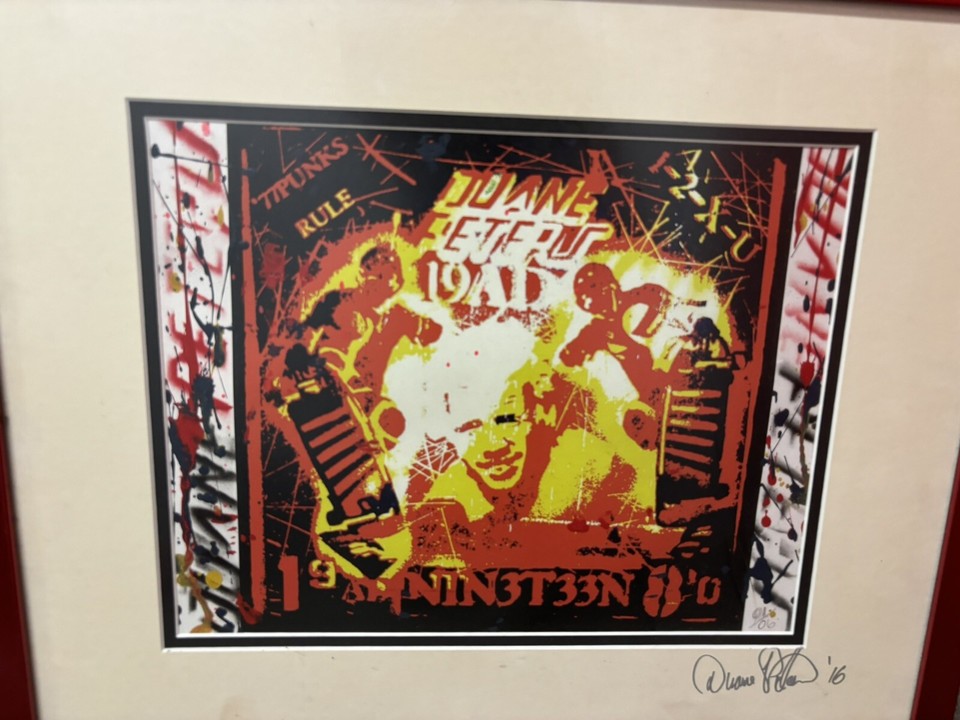 DUANE PETERS PUNK ROCK SKATE ART PIECE 19AD framed signed 01/06 | eBay