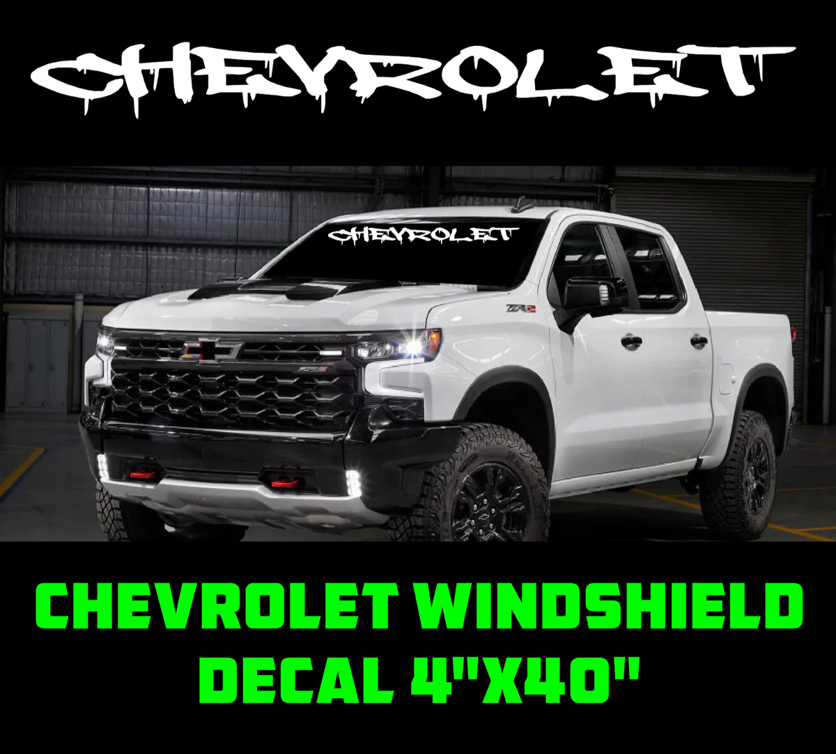 Chevy Front Window Decals