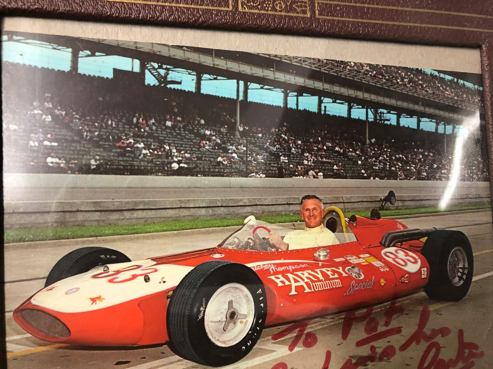 1963 Indy 500 8X10 COLOR Qualification Photo signed #83 DUANE "PANCHO ...