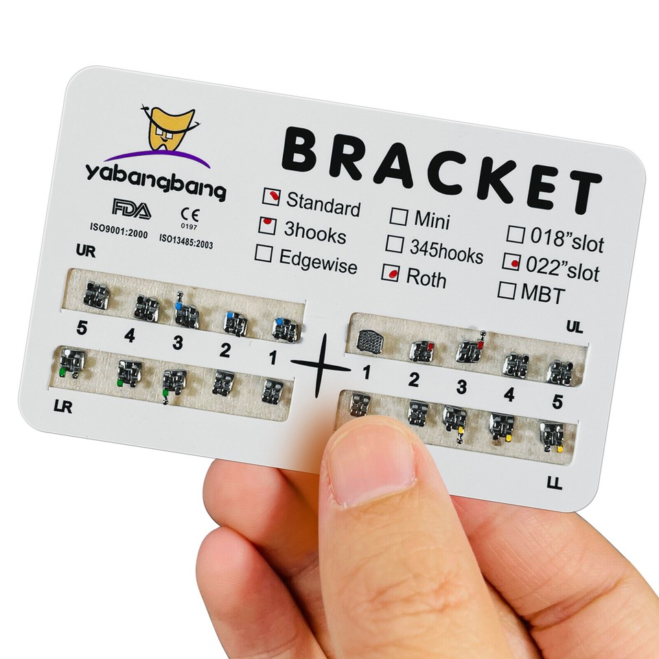 1-100 packs Dental Orthodontic Brackets Braces Mini Standard 022 Slot ...