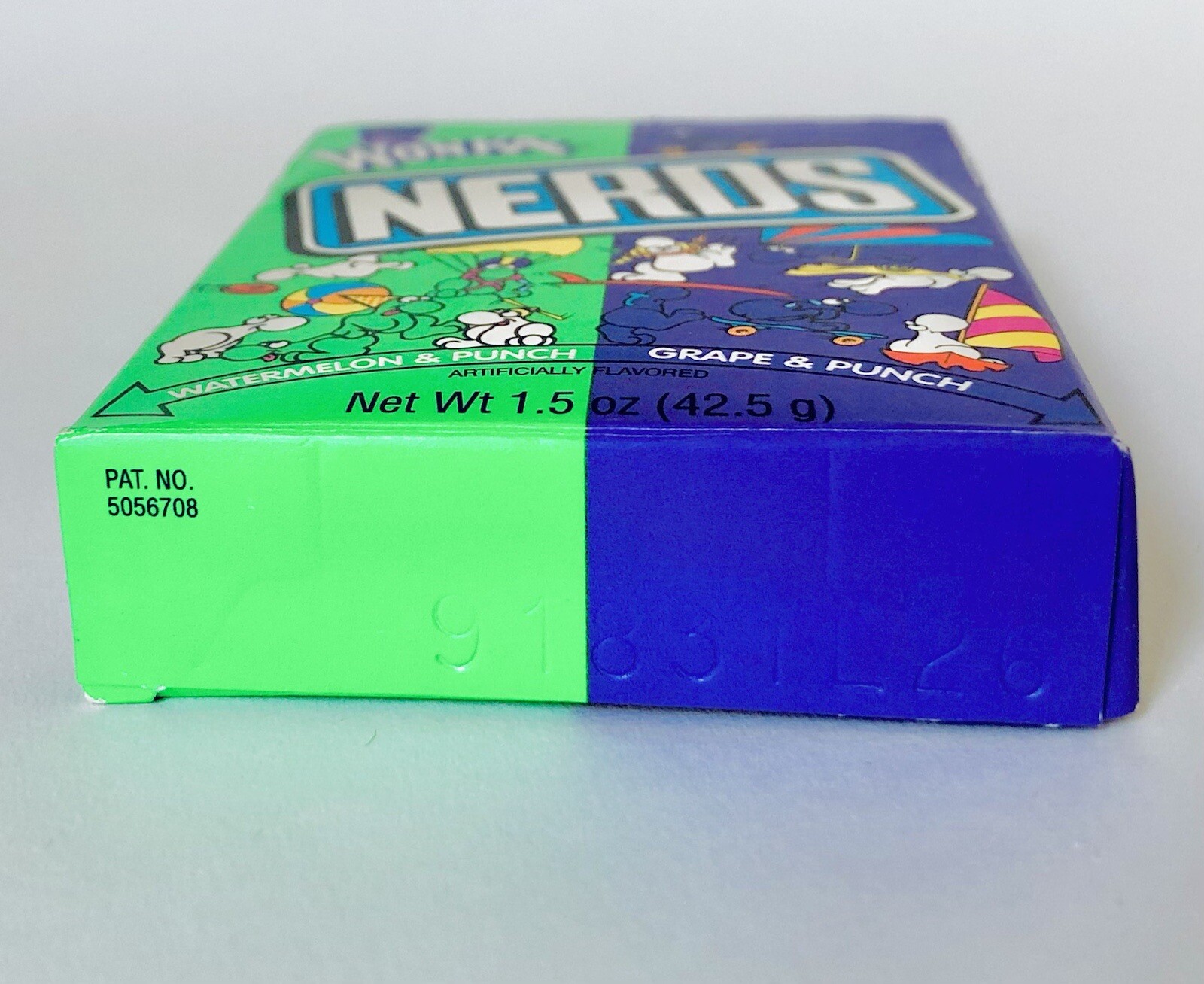 Vintage 1999 Willy Wonka NERDS 3.5” candy box container WATERMELON ...