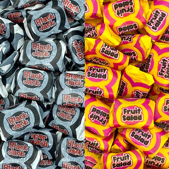 Barratt FRUIT SALAD Or BLACK JACK Wrapped Sweets Retro Chews Candy ...