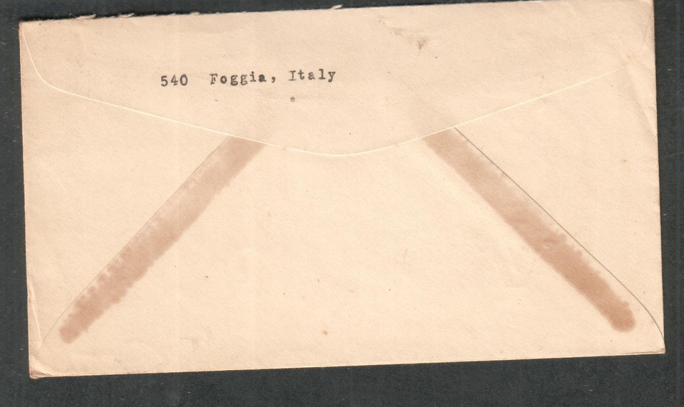 WWII Victory Bonds censor cover Sgt Albert Shaffer APO 520 Cerignola ...