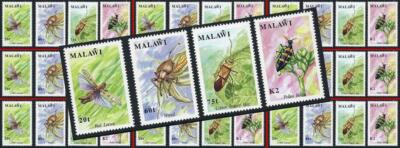 $$wholesale$ MALAWI 1991 tropical INSECTS SC#590-93 MNH CV$177 BEETLES ...