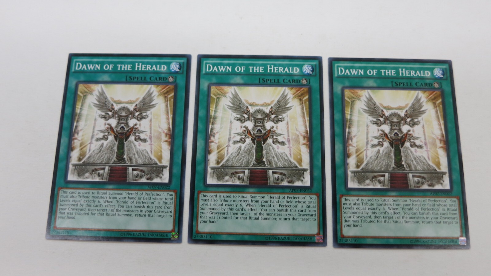 3x DAWN OF THE HERALD SPELL UNLIMITED ED AP07-EN022 COMMON YUGIOH NM ...