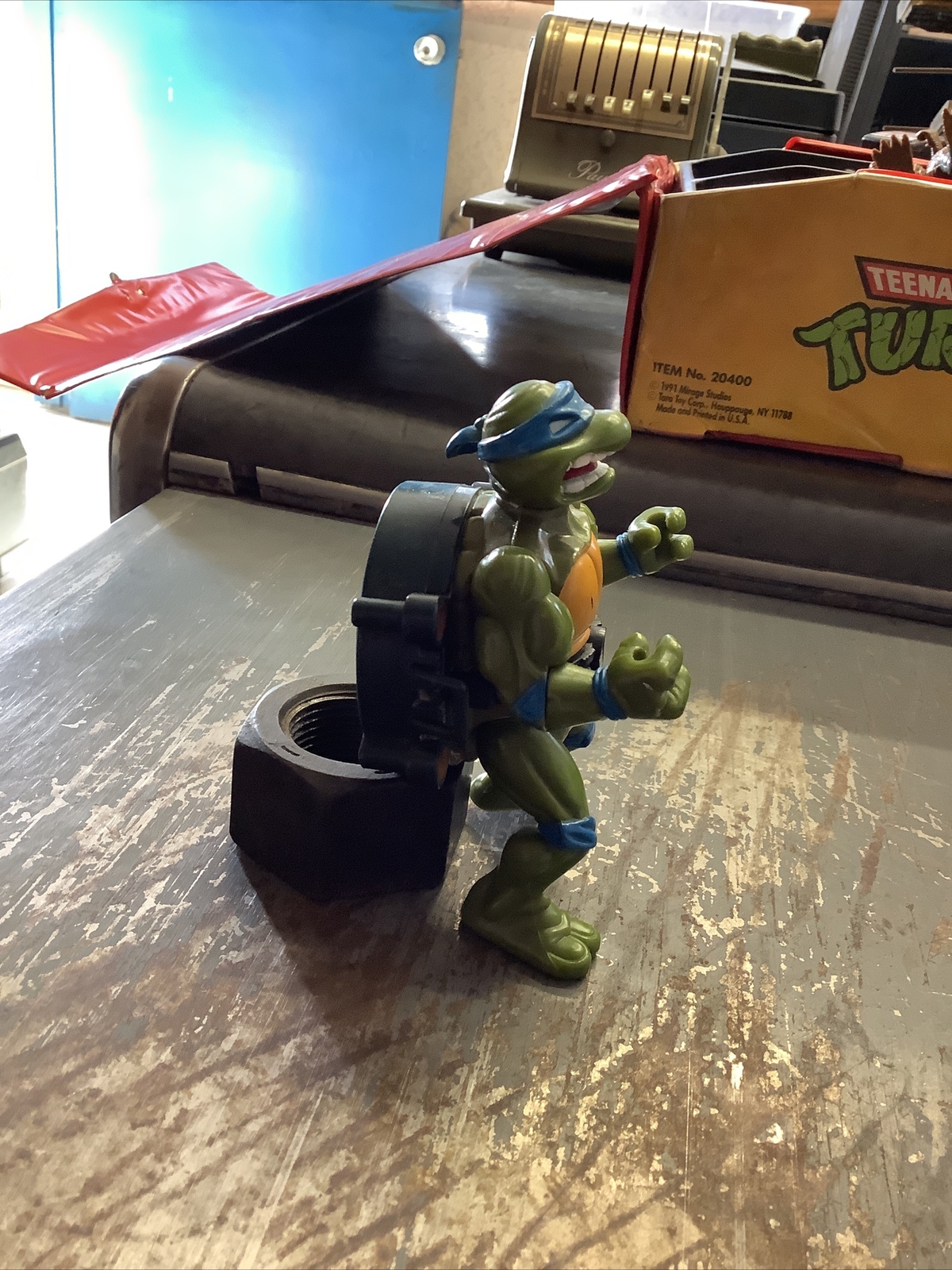 1991 Teenage Mutant Ninja Turtles TMNT City Sewer Shell Leonardo Action ...
