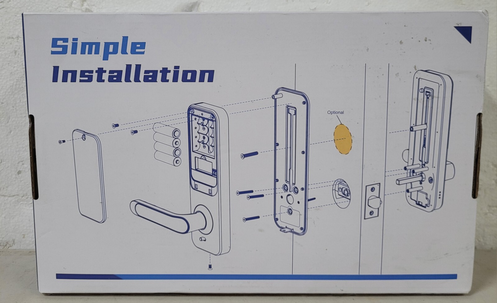 Keyless Fingerprint Smart Door Lock Handle, Keypad Entry, Electronic ...