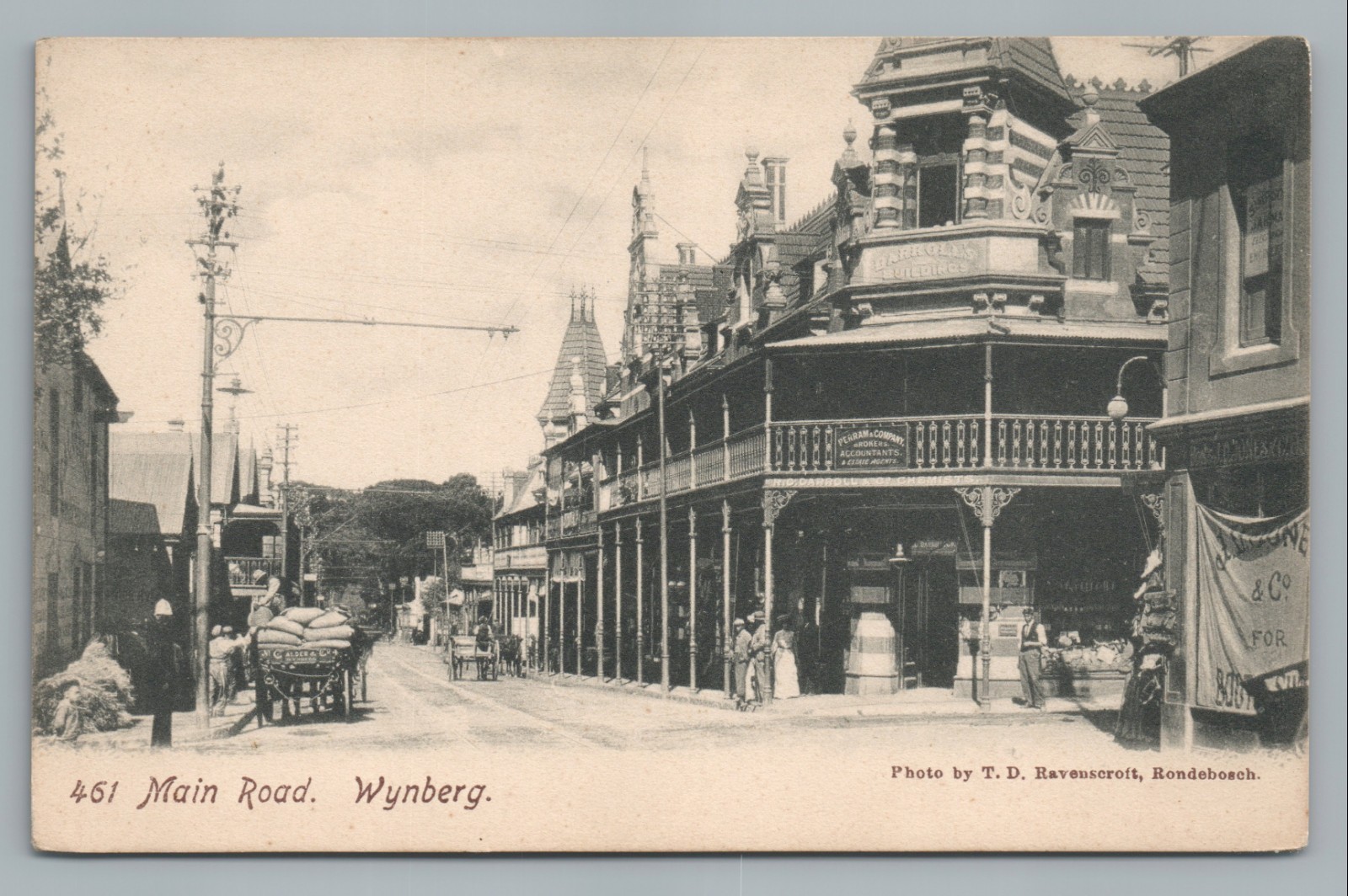 Main Road WYNBERG Cape Town—South African Antique Postcard Ravenscroft ...