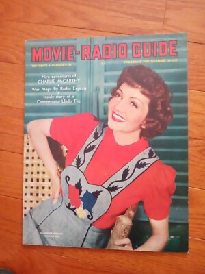 Movie Radio Guide Magazine - October 1941 Claudette Colbert Vintage ...