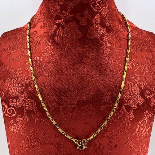 24K Solid Yellow Gold Barrel Link Chain 13.7 Grams | eBay