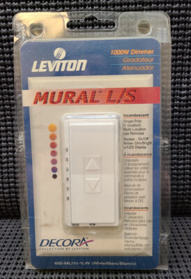 LEVITON 602-MLI10-1LW DECORA 1000W DIMMER DOUBLE TAP QUICK OFF WHITE | eBay