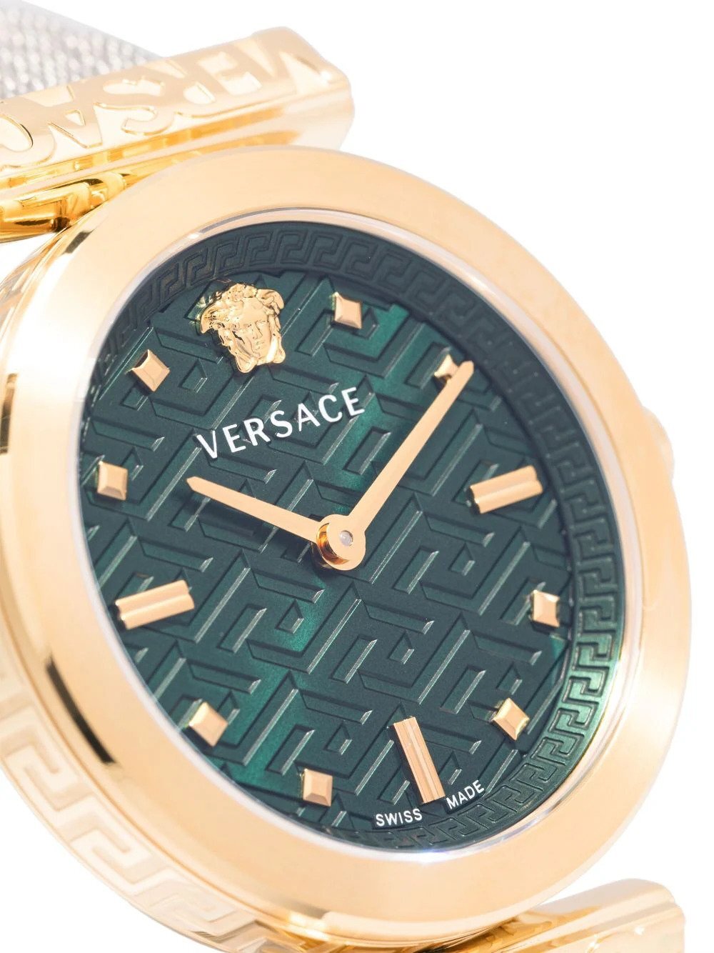 Versace Regalia Quartz Watch PVD Gold Green 34mm Sapphire Crystal ...