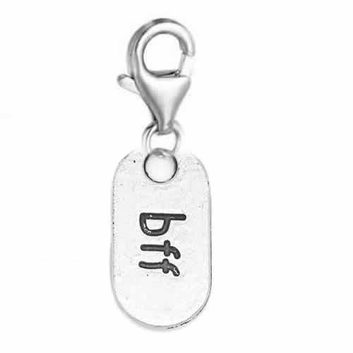 bff Best Friends Forever Dog Tag for European Clip on Charm Jewelry w ...