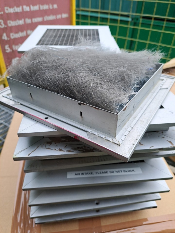 2x 24cmx 24cm Aluminium egg crate grille ventilation ceiling supply ...