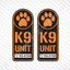 K9 Unit Badge Sticker Set Vinyl Decal Hunting Bomb Police Dog Paw | eBay