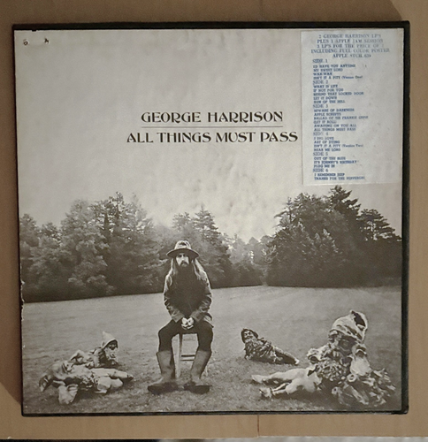 George Harrison - All Thins Must Pass - RARE BLUE/WHITE STICKER - 1970 ...