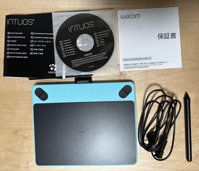 Wacom CTH-490 Intuos Comic Graphic Drawing Tablet Small Mint blue Used ...
