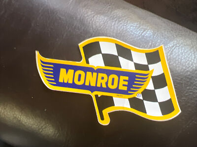 NOS Vintage MONROE Shocks Logo Flag 1960s 70s Racing Decal Sticker Rare ...