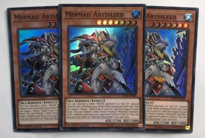 Yu-Gi-Oh! SHVA-EN038 - 3 x Mermail Abyssleed - 1st edition - Super Rare ...