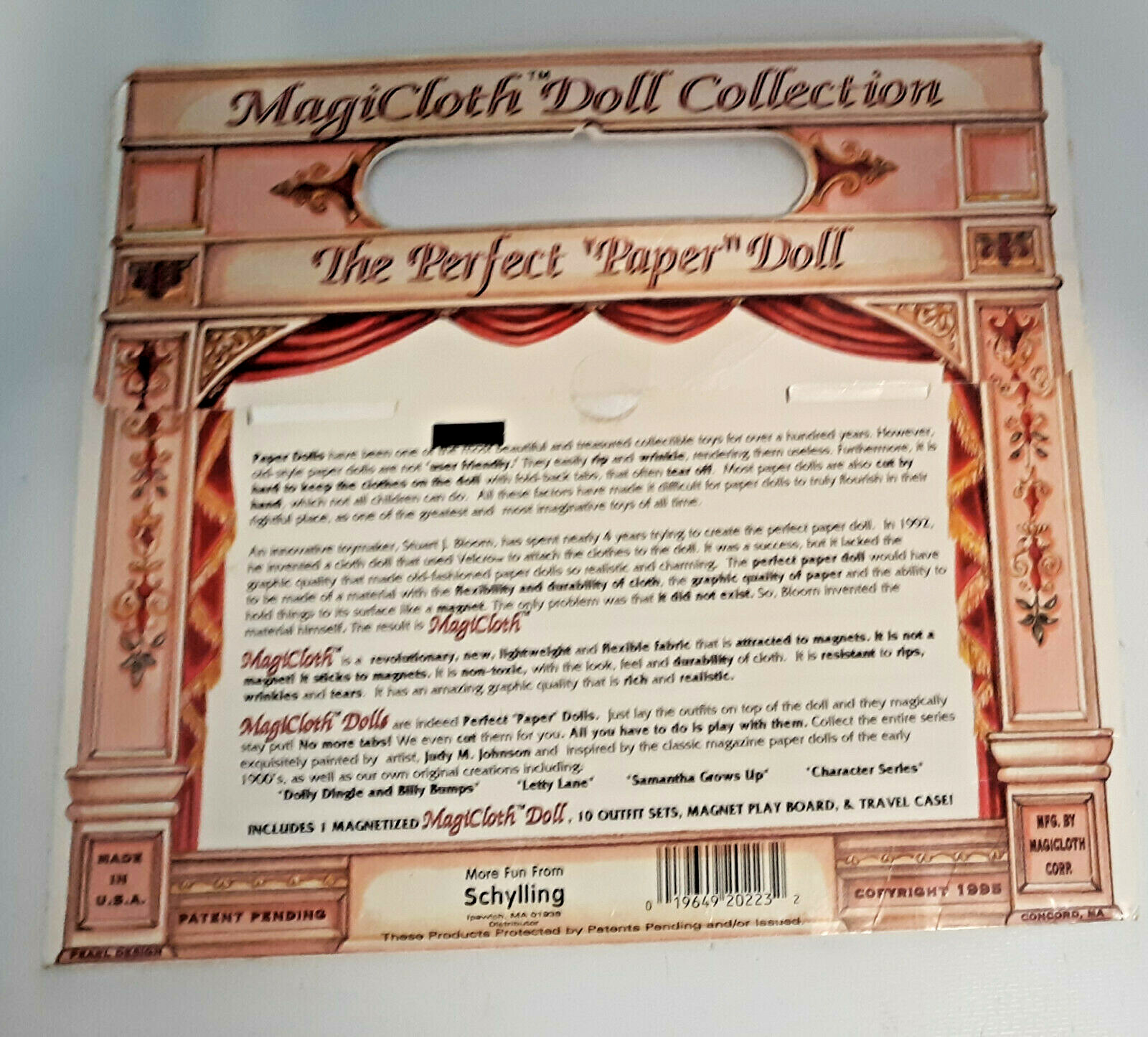 MAGICLOTH Alice in Wonderland 'Paper' Doll,Schylling 1995, w10 ...