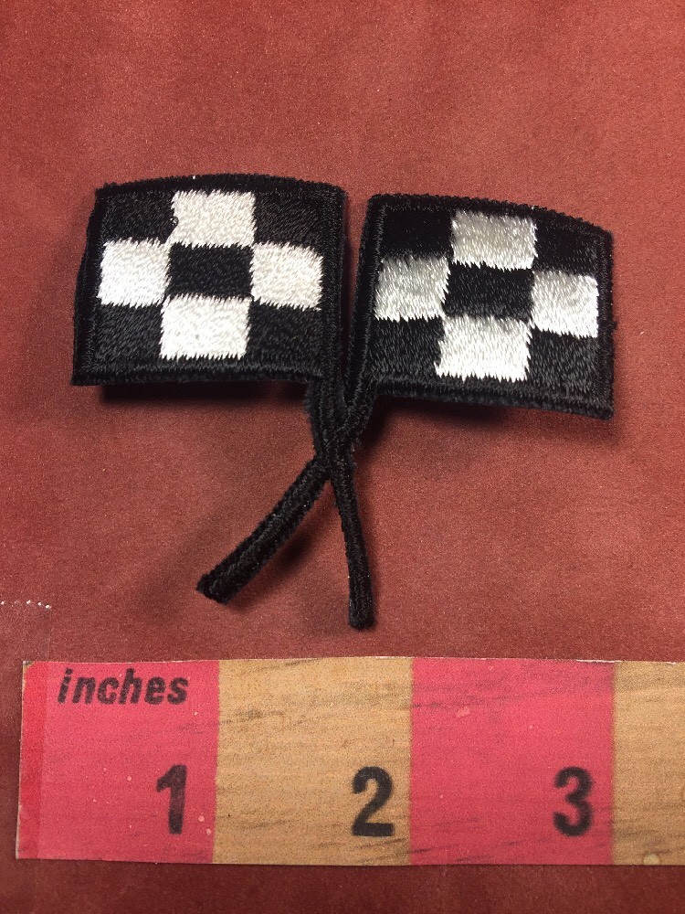 Vtg Race Car CHECKERED FLAG Patch 00A6 | eBay