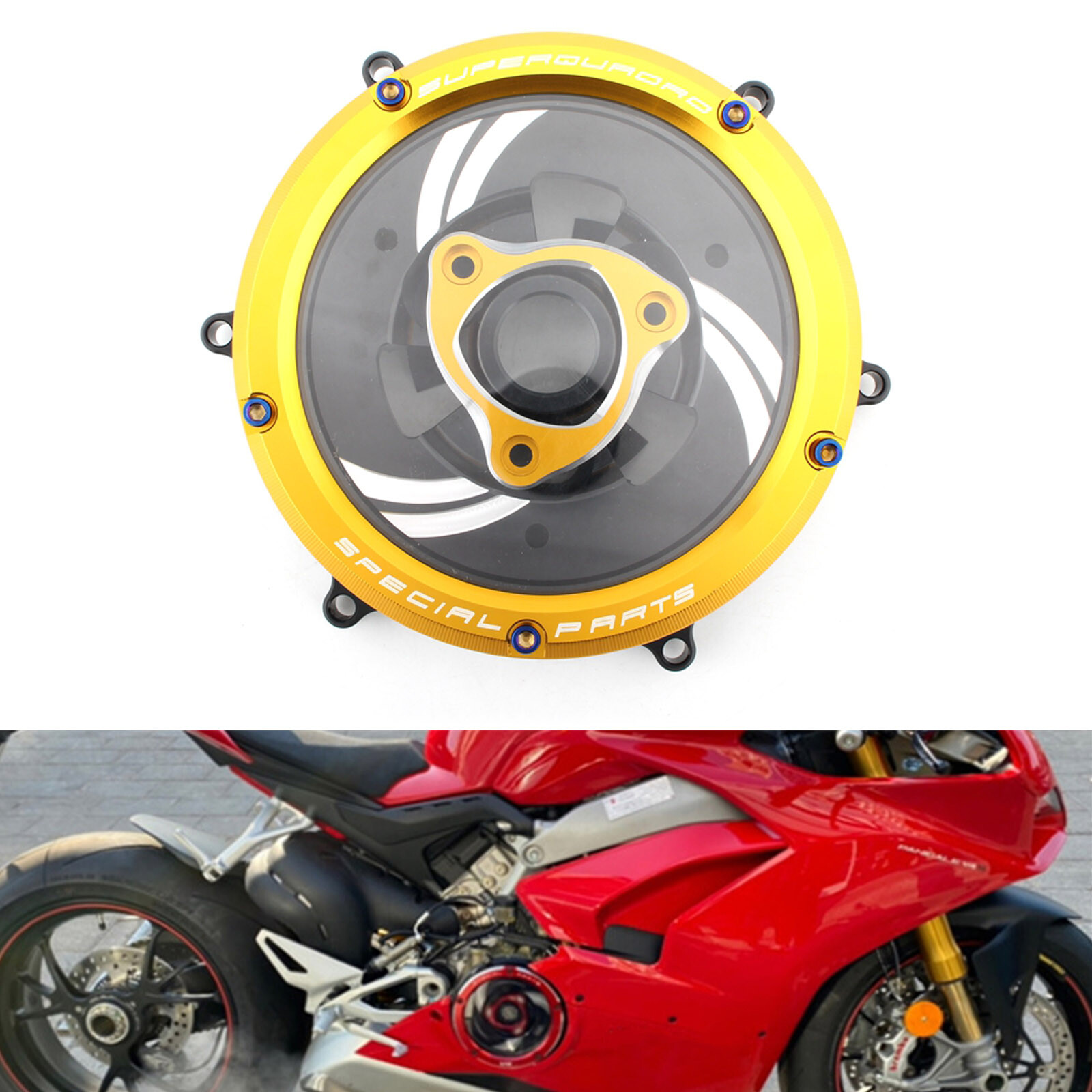 Motorcycle Clutch Cover Kit For Ducati 959 1199 1299 V2 2019-21 Golden ...