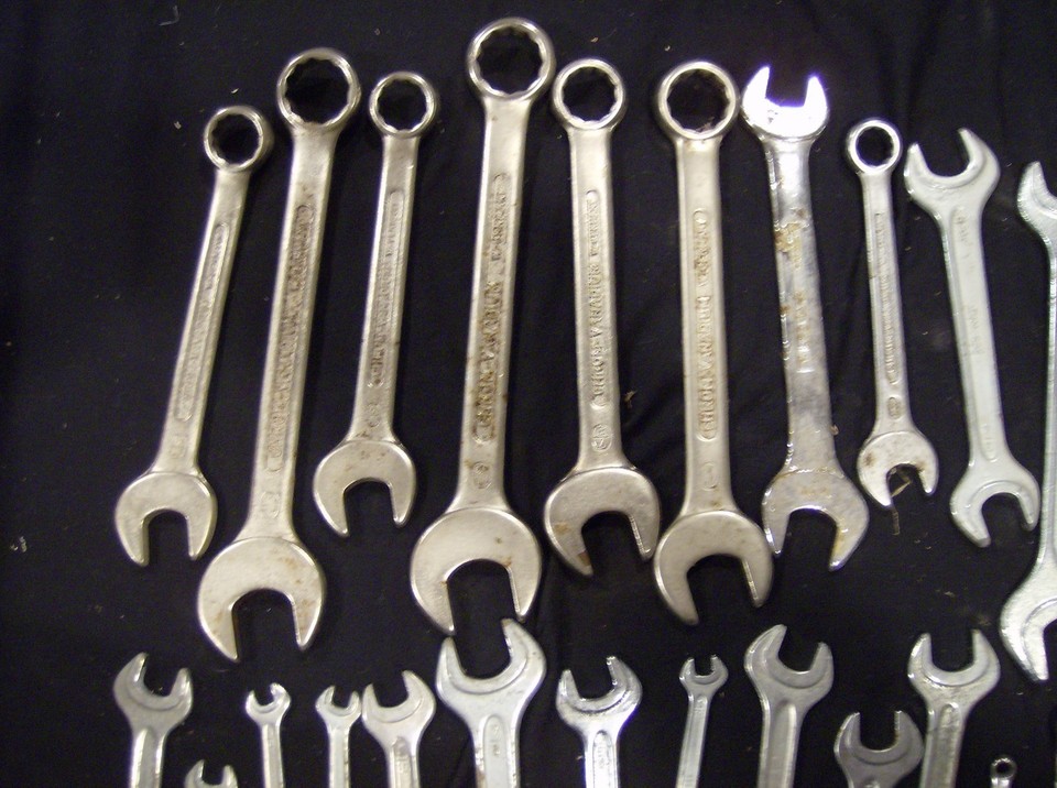 german wrench partial set chrome vandium blackhawk box open end DIN 895 ...