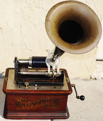 ANTIQUE COLUMBIA PHONOGRAPH GRAPHOPHONE TALKING MACHINE TYPE AZ PAT ...