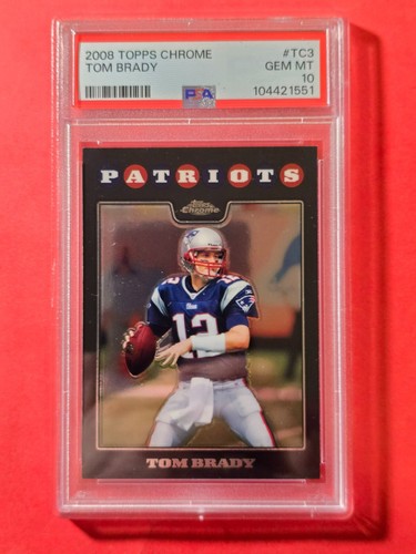 2008 Topps Chrome #TC3 Tom Brady, PSA Graded, 10 Gem Mint | eBay