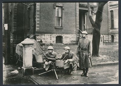 1908 SPRINGFIELD RACE RIOTS "Machine Guns in the Street" Vintage Photo ...