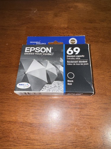 Black OEM Epson 69 Standard-Capacity Ink Cartridge T069120 Sealed NIB ...