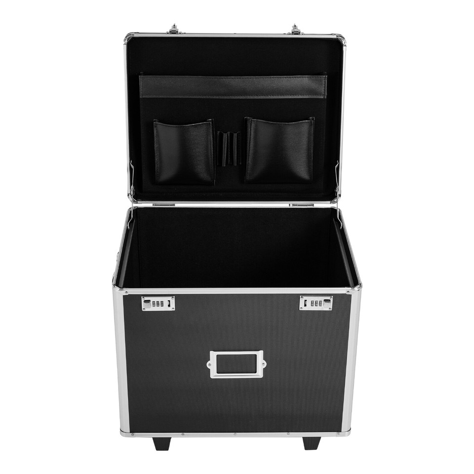 Locking Mobile Business Case, Aluminum Alloy File Lock Box, Hand pull ...