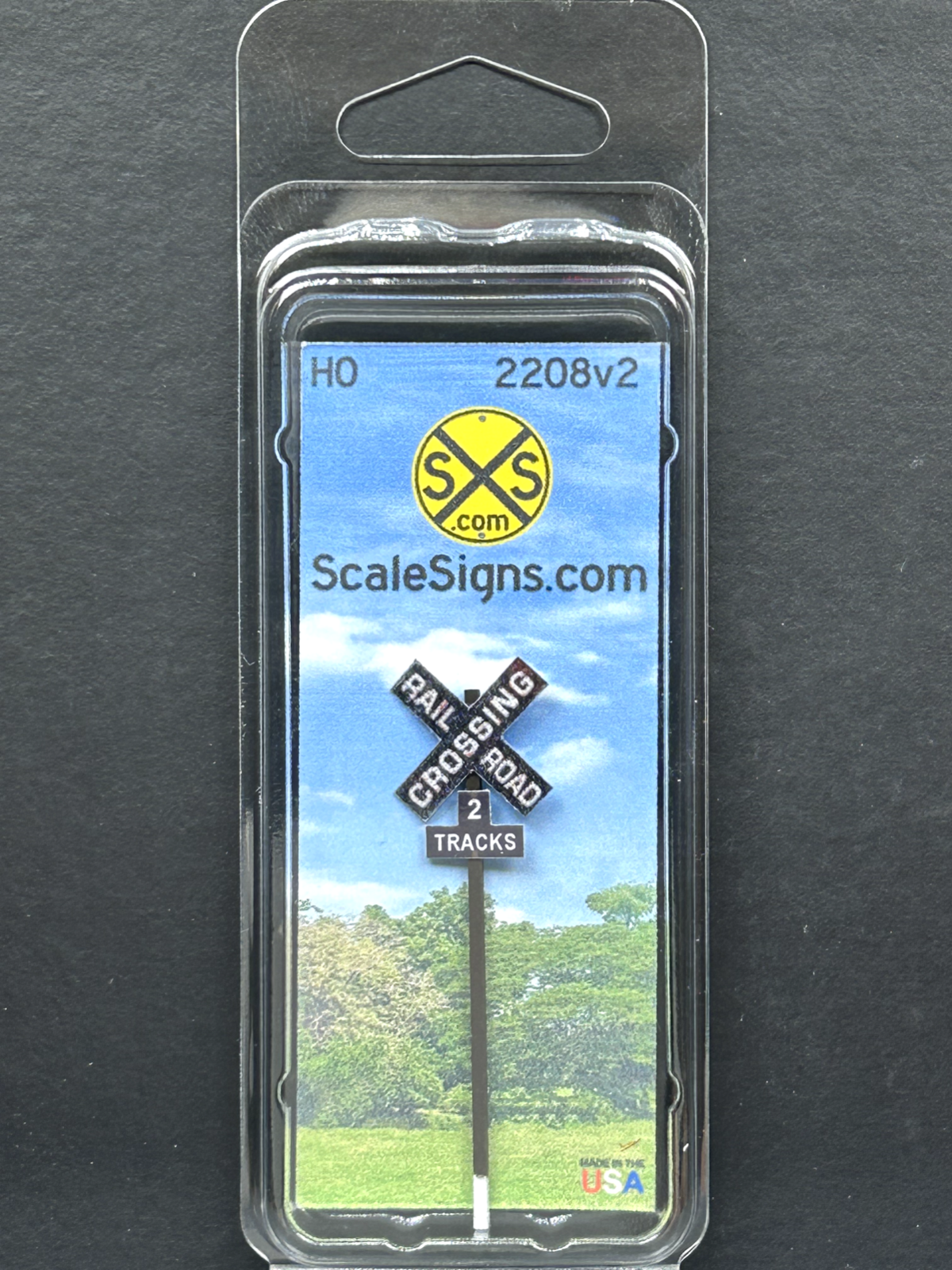 HO-2000-217-02-C / 1:87 Scale Street & Railroad Signs "Crossbuck + 2 ...