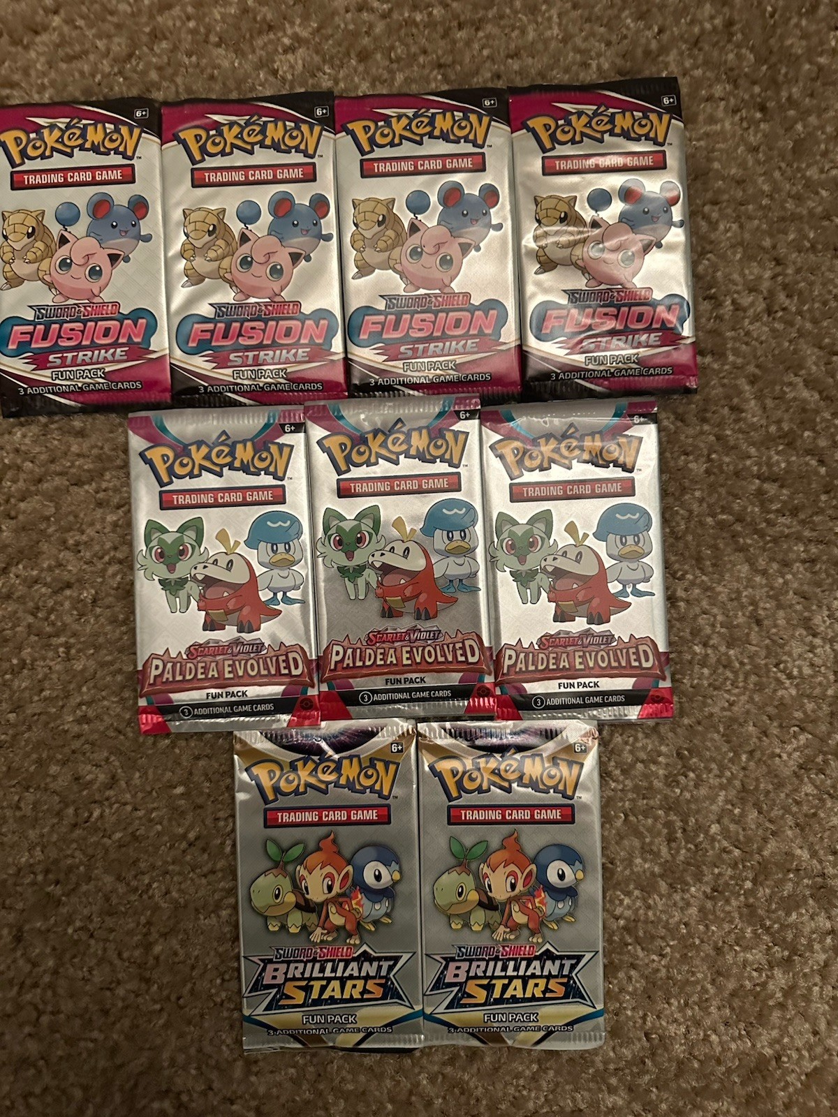 Pokemon Fun Pack Lot of 9 Sealed Packs of 3 | eBay