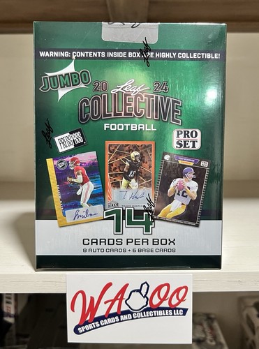 2024 Leaf Collective NFL Football Factory Sealed Trading Card Jumbo Box ...