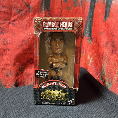 WWF Rumble Heads The Rock Dwayne Johnson Bobble Head Collector's ...