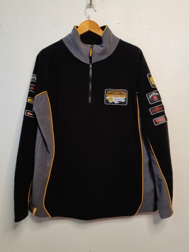 vintage v8 supercar jumper mens size large 1/4 zip racing cars | eBay