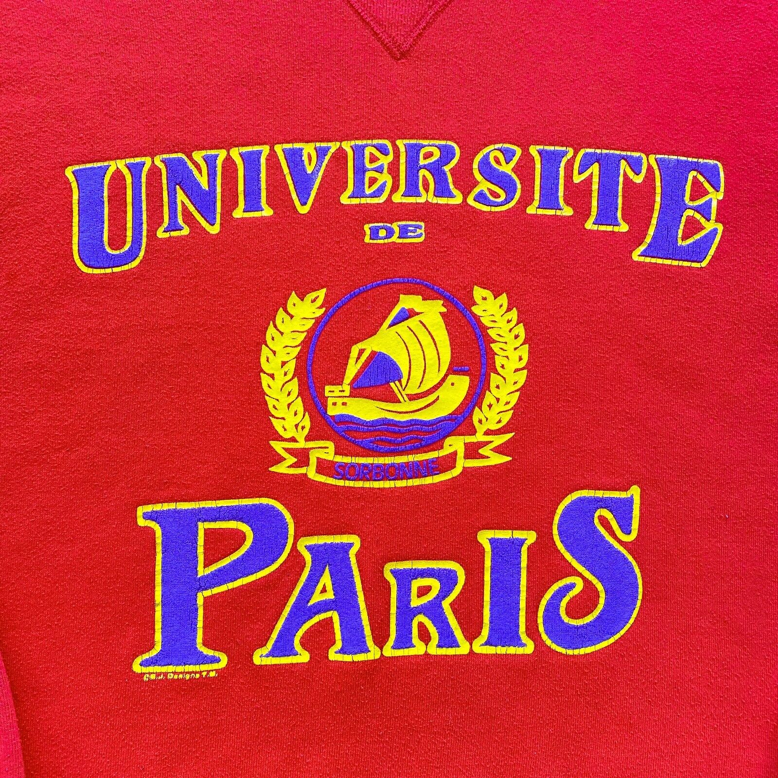 VINTAGE SORBONNE UNIVERSITE DE PARIS PRINTED RUSSELL … - Gem VINTAGE SORBONNE UNIVERSITE DE PARIS PRINTED RUSSELL … - Gem