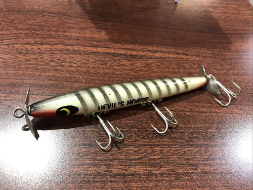 Vintage Smithwick Devil Horse Fishing Lure Dual Prop Blades White ...