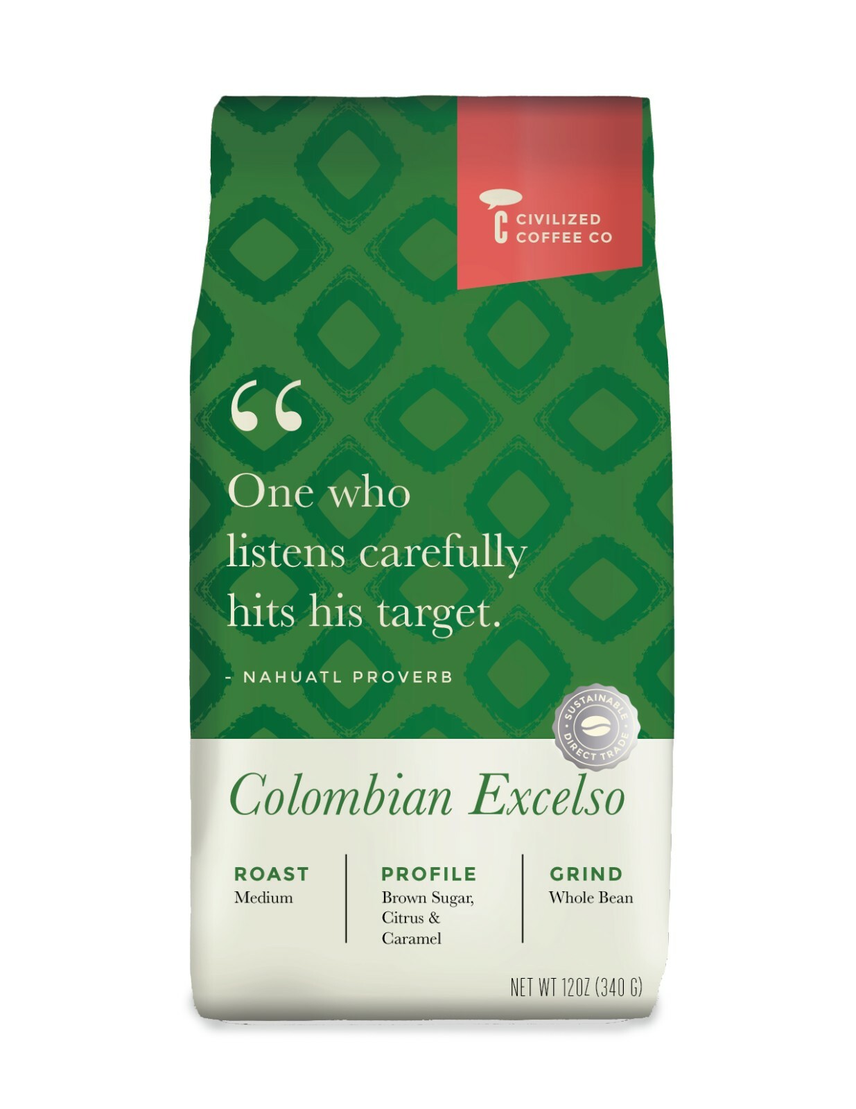 Colombian Excelso (Whole Bean) 12oz Medium Roast. | eBay