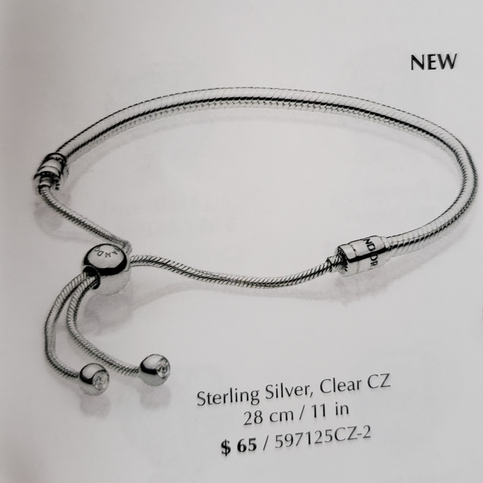 Authentic Pandora Sterling Silver Sliding adjustable bracelet SET ...