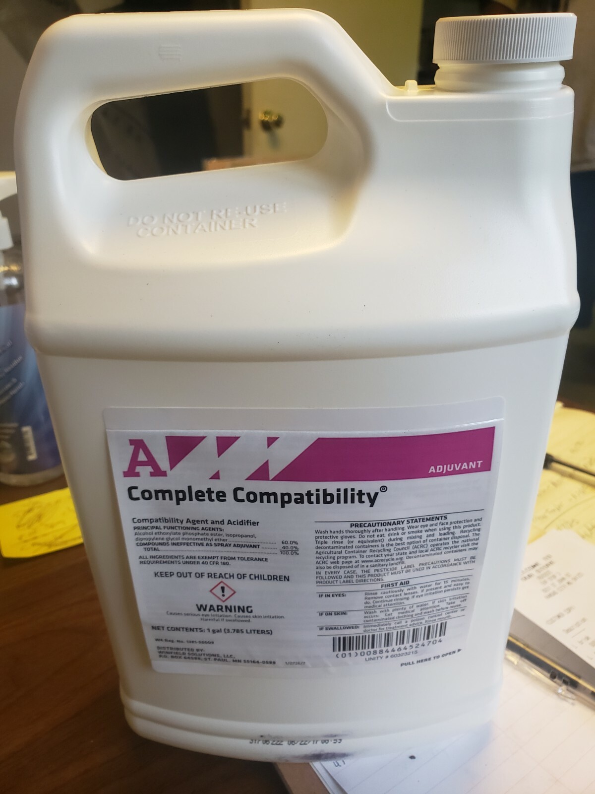 ADJUVANT COMPLETE COMPATIBILITY AGENT AND ACIDIFIER (4 X 1 GALLON BTLS ...