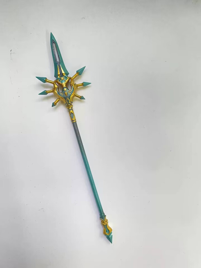 Apply To 1/6 Scale Genshin Impact Blue-Green Skyward Spine Weapon Kit ...