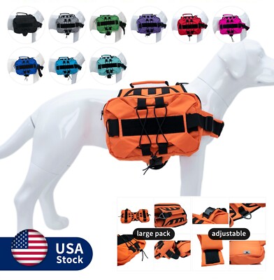 Large Dog Backpack, Adjustable Tactical Dog Pack for Hiking Travel ...