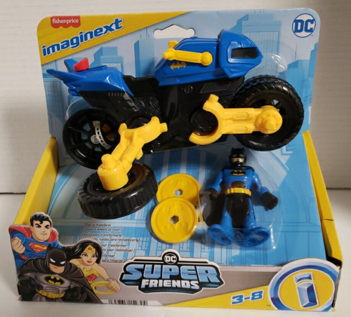 Imaginext DC Super Friends Batman and Batcycle Vehicle Toy (Fisher ...