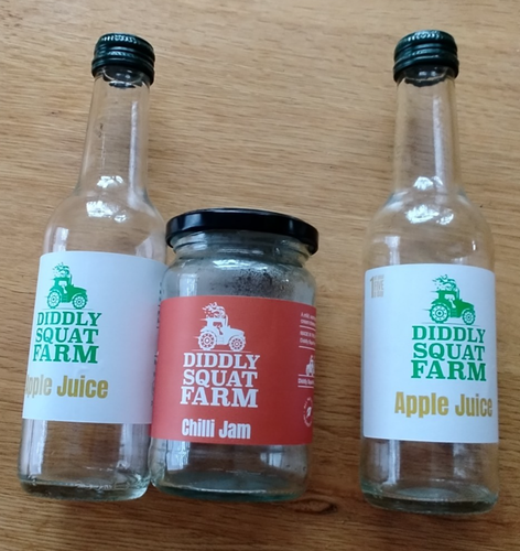 Diddly Squat Farm EMPTY Chilli Jam Jar / Apple Juice Bottles Clarkson’s ...